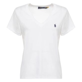 Ralph Lauren Femme, Tops, Blanc, Taille: 36 FR T-shirt col en V