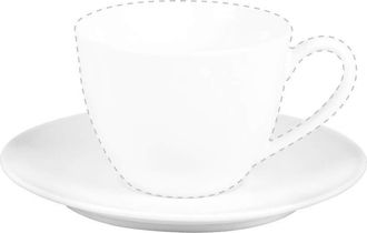 Flirt by R&B Snap by R&B Kaffee-Serie Bianco weiß Material 4er Cappuccinountertassen-Set