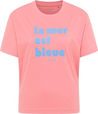 Mustang Jeans Damen Style Floris T-Shirt, Peach Blossom 8143, M EU
