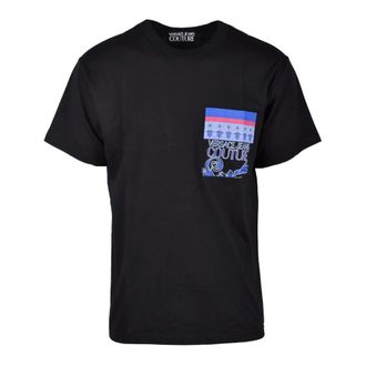 Versace Jeans Couture Baumwoll-T-Shirt mit Stilvollem Design - - Tops - Herren - Schwarzk - 2XL