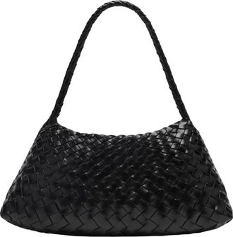 Dragon Diffusion Femme, Sacs, Noir, Taille: ONE Size Borsa Baguette in Pelle Intrecciata