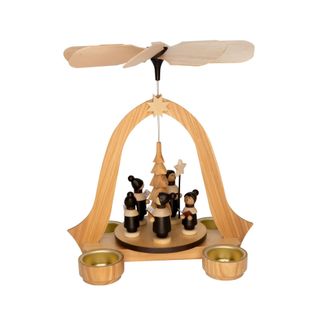 Rudolphs Schatzkiste Pyramide Kurrende mit Teelichter BxHxT 24,5x26x20cm NEU Weihnachtspyramide Holzpyramide