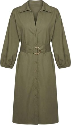 Twinset Femme, Robes, Vert, Taille: 44 FR Robe Chemise