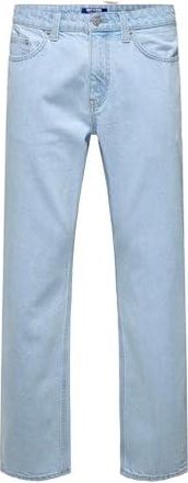 Only & Sons Onsedge Straight 7901 Box PIM Noos, Bleu Jeans Clair, 34W / 30L Hommes