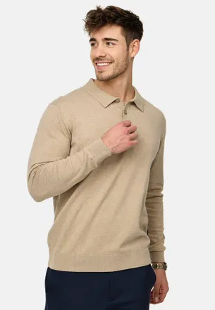 Indicode Strickpullover Herren INChips Pullover Feinstrick-Pullover im Polo-Stil