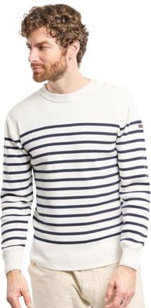 Armor Lux Pull Marin avec Boutons en Ivoire végétal GROIX