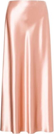 Alberta Ferretti Femme, Jupes, Rose, Taille: 36 FR Jupe midi en satin brillant