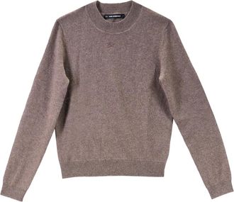 Karl Lagerfeld Femme, Pulls, Beige, Taille: 40 FR Pull ras du cou en cachemire