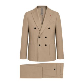 Mulish Double Breasted Suits - - Suits - Herren - Beige - XL