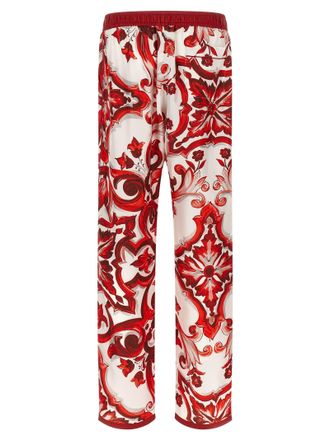 Dolce & Gabbana Mens Multicolor Silk Casual Pants
