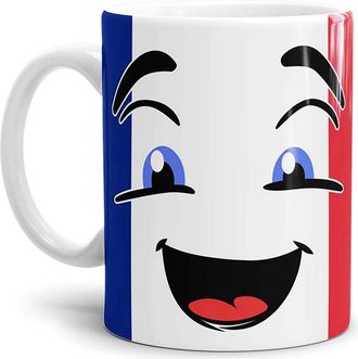 Tassendruck Flaggen-Tasse Frankreich - Kaffeetasse/Mug/Cup - Qualität Made in Germany