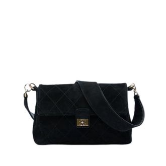 Chanel Pre-owned Gesteppte Wildleder Umh&auml;ngetasche - - Pre-owned - Damen - Schwarzk - ONE SIZE