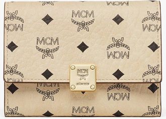 MCM Aren dreifach gefaltetes Portemonnaie in Visetos