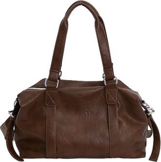 Generic Sac &agrave; bandouli&egrave;re de couleur unie avec fermeture &eacute;clair r&eacute;tro - Sacs &agrave; bandouli&egrave;re de grande capacit&eacute; - Sacs &agrave; bandouli&egrave;re pour le travail scolaire et