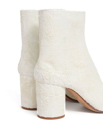Maison Margiela Womens Boots Tabi White Leather Ovine