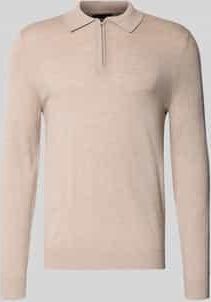 Christian Berg Strickpullover aus Merino-Mix mit Umlegekragen
