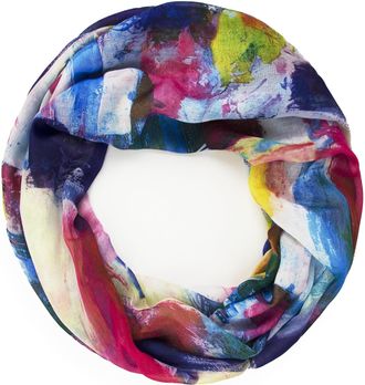 Glamexx24 Loop Schlauchschal f&uuml;r Damen, Farbverlauf Sommer Loop Rundschal Leichter Verlauf Regenbogen Sommerlicher Schal