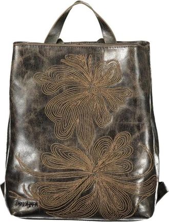 Desigual Bestickter Blumenrucksack - - Bags - Damen - Braun - ONE SIZE