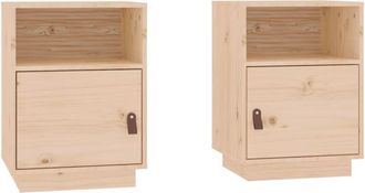 vidaXL Tables de chevet 2 pcs 40x34x55 cm Bois de pin massif
