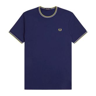 Fred Perry Homme, Tops, Bleu, Taille: L T-Chemises