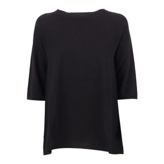 KANGRA Girocollo Seamless Rasato Linea A - - Blouses & Shirts - Damen - Schwarzk - L