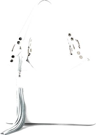 modamoda.de T201 Damen Leder Schultertasche Handtasche handmade in Italy, Farbe:Wei&szlig;