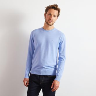 Eden Park Pull Bleu &Agrave; Col Rond En Coton Old Ref Pp