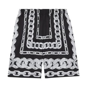Versace Stylische Herren Bermuda Shorts in Schwarz und Silber - - Shorts - Herren - Schwarzk - L