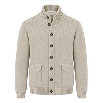 Daniele Fiesoli Strickjacke aus Merinowollmischung - - Knitwear - Herren - Beige - XL