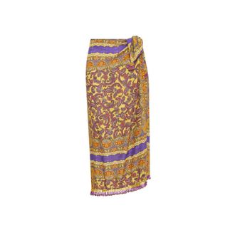 Maliparmi Maliparmi, Femme, Jupes, Jaune, Taille: 38/40 FR Sunset Paisley Skirt