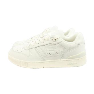 Lacoste Homme, Chaussures, Blanc, Taille: 44 1/2 EU T-Clip Set Leather Baskets