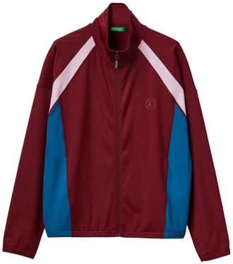 Benetton Damen Giacca M/L 330x3m07o Sweatshirt, rot, M