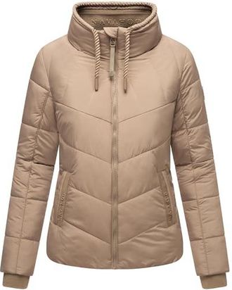 Navahoo Veste dhiver chaude matelassée pour femme avec col haut et cordons accrocheurs fée damour 14 XS à XXL, Taupe/gris, XL