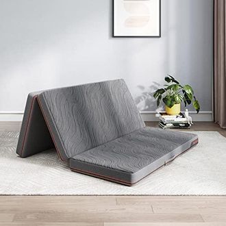 Sweetnight Premium Klappmatratze 120 x 190 x 10cm| 3-teilige Faltmatratze mit abnehmbarem Bezug | Mittelfest Kaltschaummatratze Höhe 10cm | Matratze faltbar klap