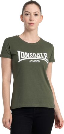 Lonsdale Frauen T-Shirt CARTMEL Olive/White XXL