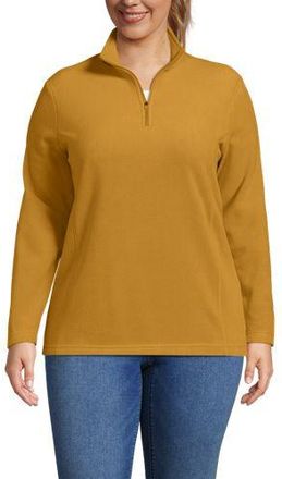 Lands End Anyweather Fleece-Pullover mit Reißverschluss, Damen, Größe:48-50 plus, Gelb, Polyester, by Lands End