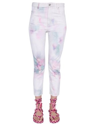 Isabel Marant Printed Cotton Jeans - Lilac