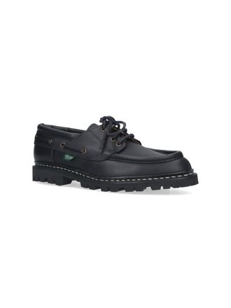 Paraboot Mens Flat Shoes Black Calf Leather