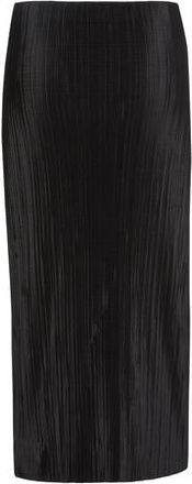 Calvin Klein Jupe midi pliss&eacute;e asym&eacute;trique