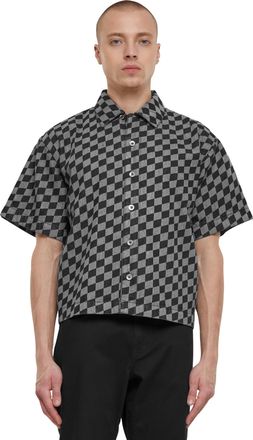 Urban Classics Herren Hemd Laser Check Printed Boxy Shirt, Kariertes Shirt f&uuml;r M&auml;nner, Oversized Fit