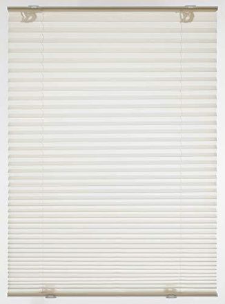 Gardinia Store Pliss&eacute; Solo &agrave; Ventouses, Store Pliant Opaque, Kit de Montage Inclus, 2 Rails de Commande en Aluminium, Cr&egrave;me, 60 x 130 cm (LxH)