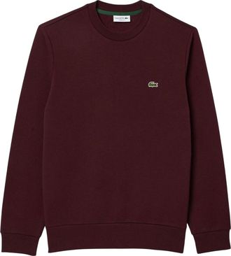 Lacoste Rundhalsausschnitt Sweatshirt f&uuml;r Herren Fleece (Bordeauxrot)