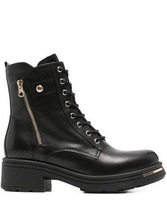 Nero Giardini I514861D Bottines Motardes Femme en Cuir - Noir 37 EU