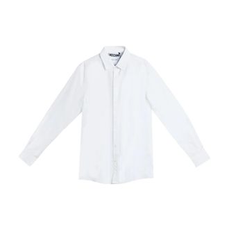 Moschino Camicia Logo Ricamato - - Shirts - Herren - Wei&szlig; - XL