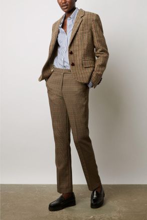 Gerard Darel Pantalon droit imprim&eacute; pied de puce - EDGARD - Camel