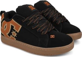 DC DC Court Graffik Chaussures de skate pour homme, Noir/marron/gomme, 41 EU