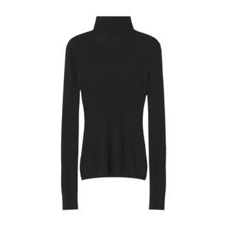 Lanvin Femme, Pulls, Noir, Taille: 40 FR Pull à col roulé côtelé