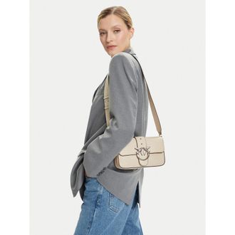 Pinko Handtasche PINKO Love One Mini Slouchy Fl Al 25-26 PLTT 104340 A2JU &Eacute;cru