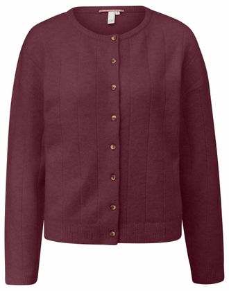 QS by s.Oliver Weicher Cardigan mit &uuml;berschnittenen Schultern