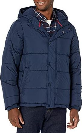 Amazon Essentials Doudoune à Capuche Épaisse Homme, Bleu Marine, XXL